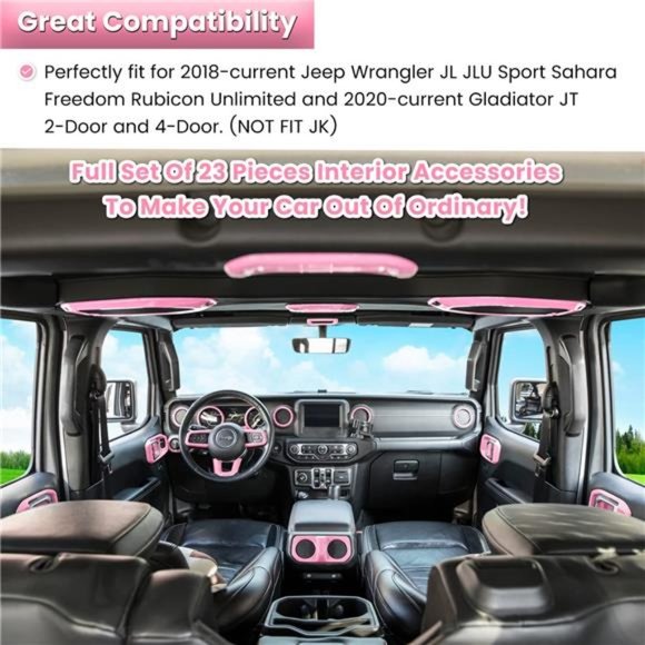 Other | 23pcs Full Set Interior Decoration Trim Kit For Jeep Wrangler ...